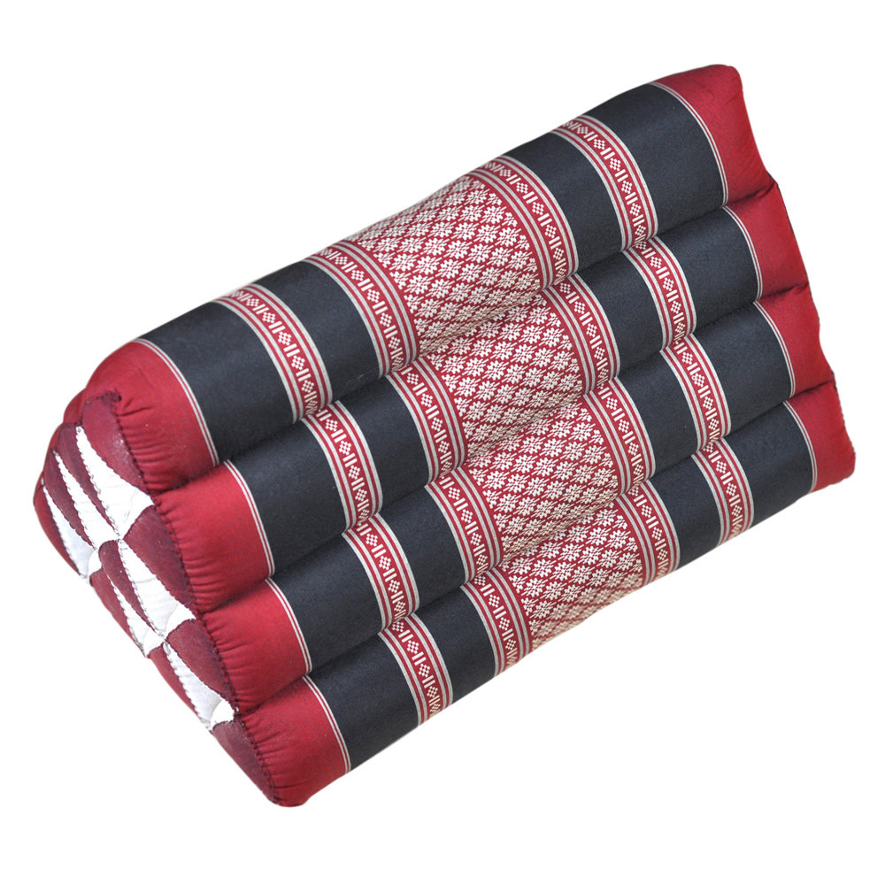Thai Triangle Cushion Blossoms Black-Red-Black - KD-Export web design ...